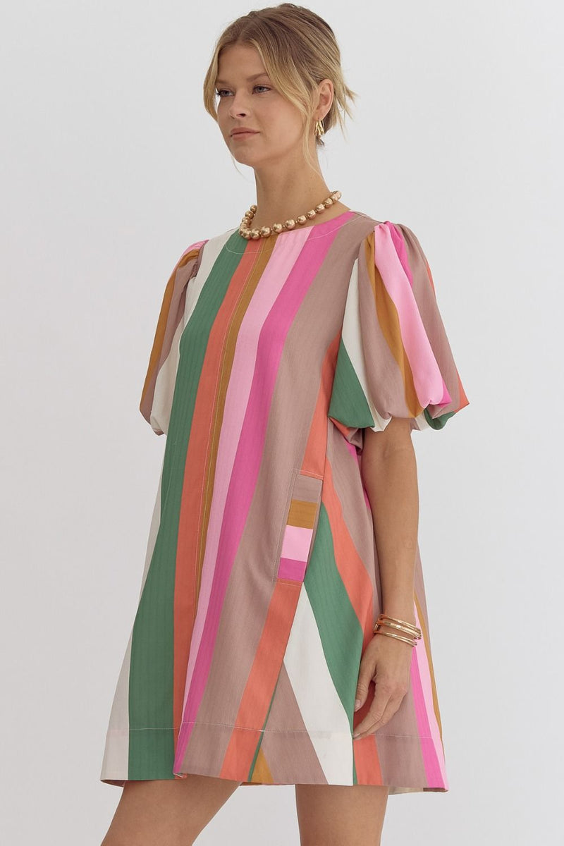Falon Multi Color Striped Dress – Missy's Boutique