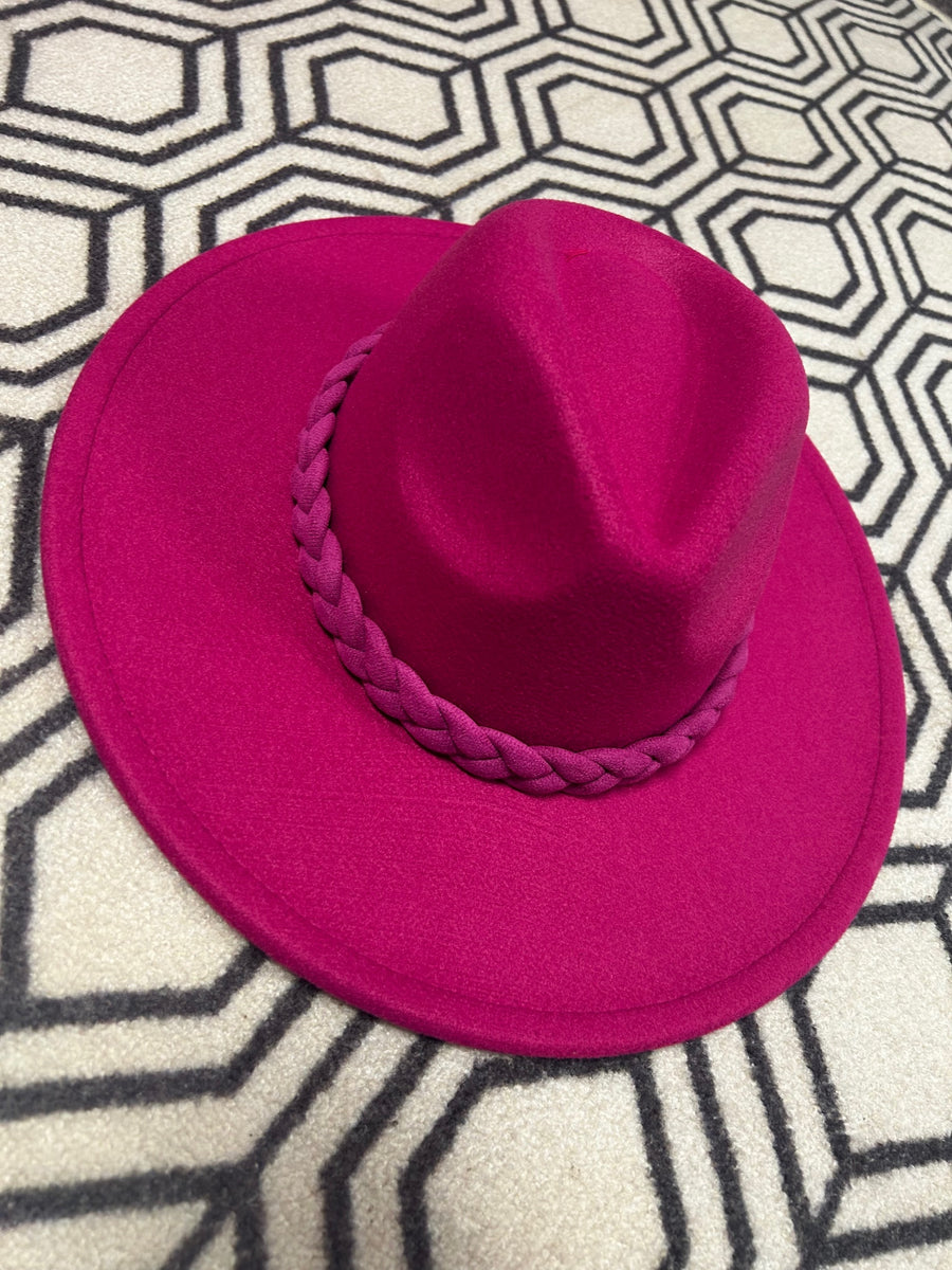 Blanche Rancher Felt Hat-Hot Pink – Missy's Boutique